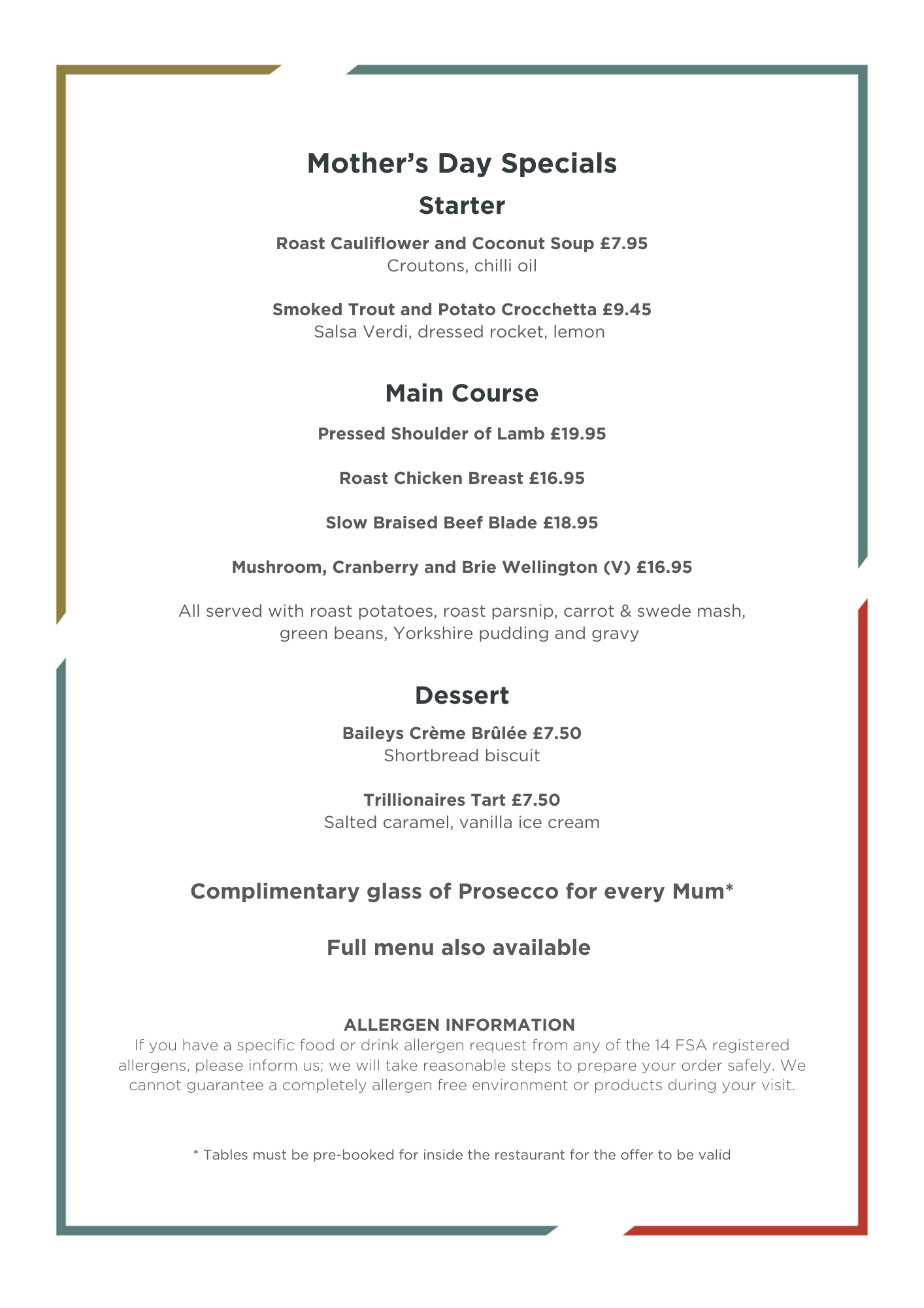 Terrazza | Italian Restaurant in Wrea Green, Lancashire | Ribby Hall ...